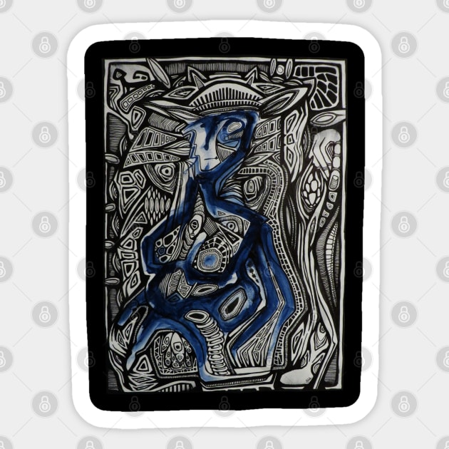 Weird Goddess - Abstract Goddess - Sticker | TeePublic