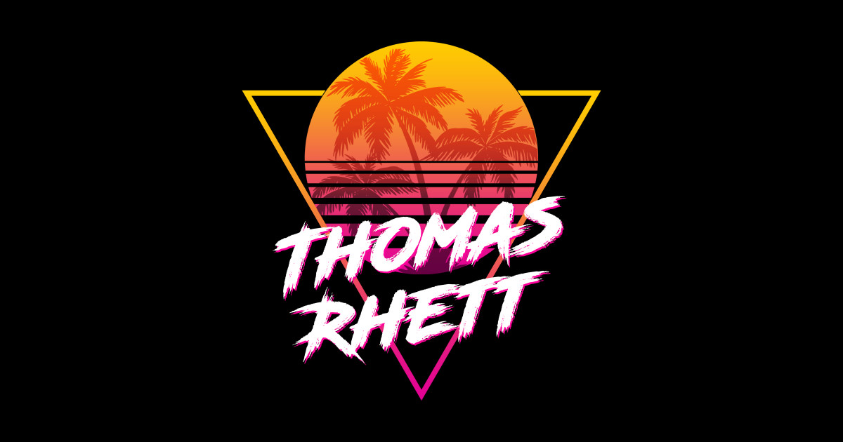 Thomas Rhett - Proud Name Retro 80s Sunset Aesthetic Design - Thomas ...