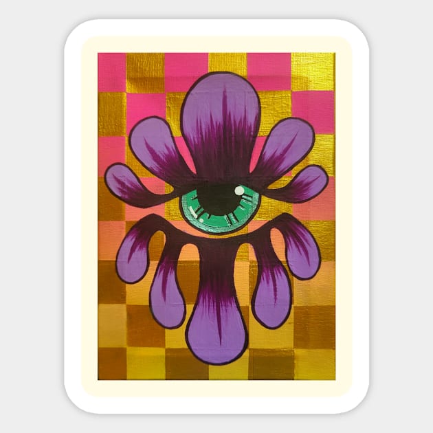 Trippy Flower Eye - Trippy - Sticker | TeePublic