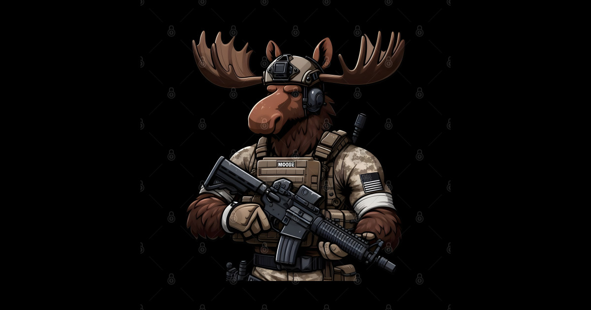 Tactical Moose - Moose - Sticker | TeePublic