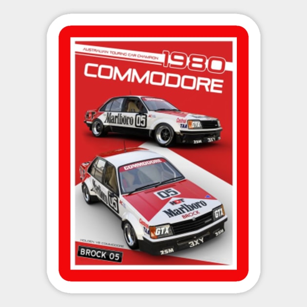 Classic Oz Muscle Cars - 1980 VB COMMODORE - Motor Racing - Sticker ...