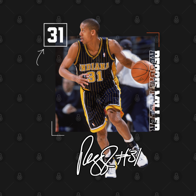 Reggie Miller Choke Sign Basketball Legend Signature Vintage Retro 80s ...