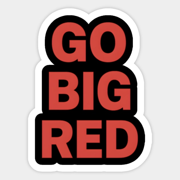 GO BIG RED retro - Go Big Red Retro - Sticker | TeePublic