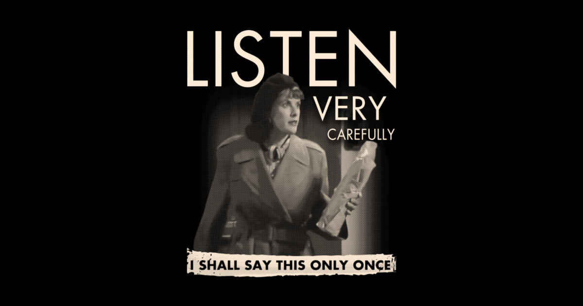 Listen Very Carefully - Allo Allo - Sticker | TeePublic
