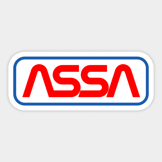 ASSA Worm Logo - Nasa Logo Parody - Sticker | TeePublic