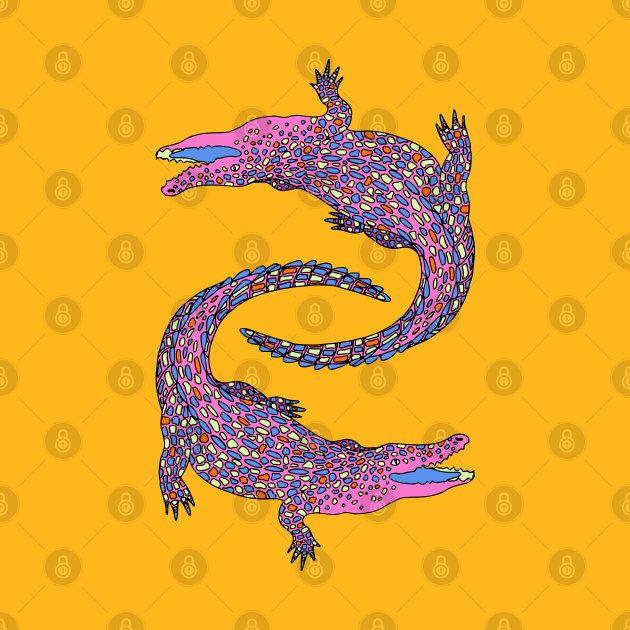 Crocodiles (Pop Art Palette) - Crocodile - T-Shirt | TeePublic