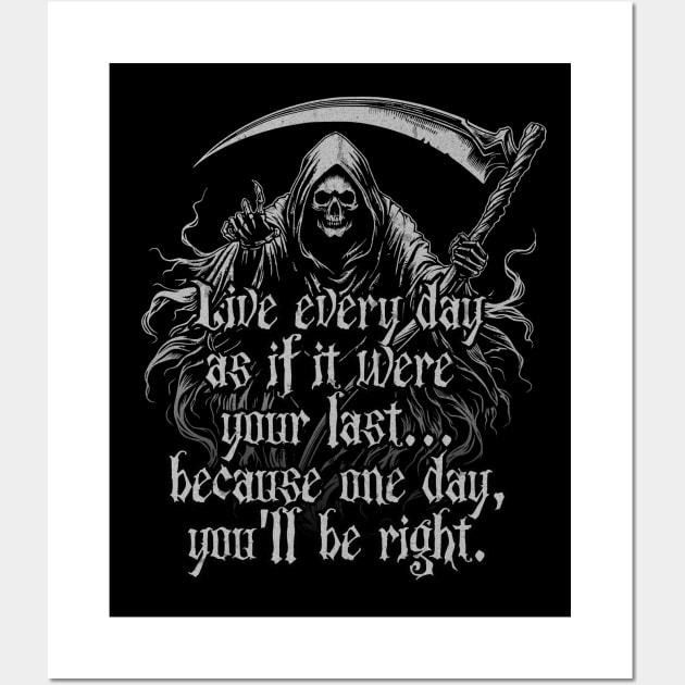 Grim Reaper Death Quote - Grim Reaper - Posters and Art Prints | TeePublic