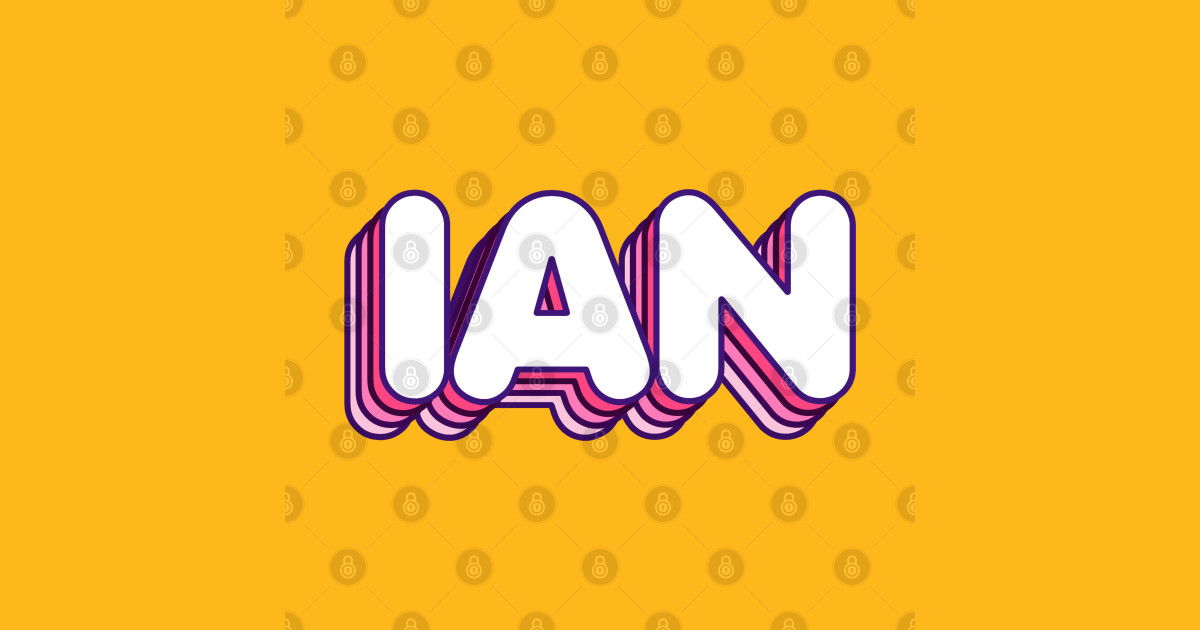 Pink Layers Ian Name Label - Pink Layers Ian Name Label - T-Shirt ...