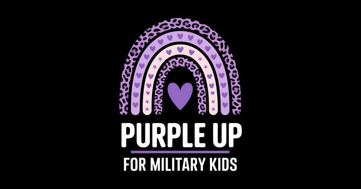 Purple up for military kids Rainbow Military child Month - Military ...