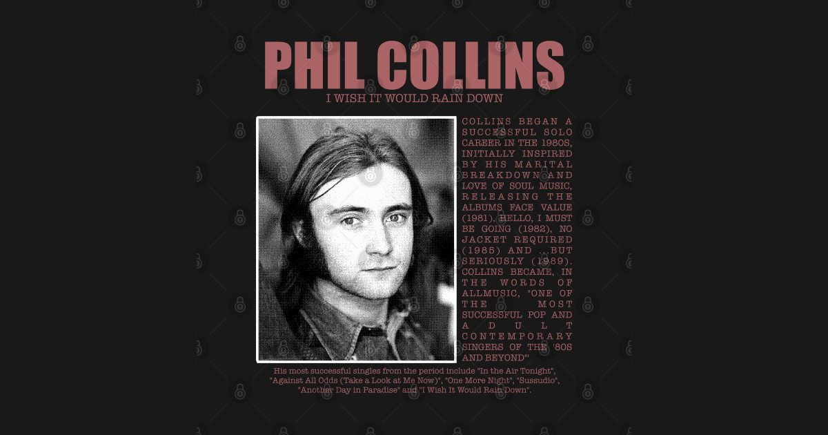 Phil Collins 80s Aesthetic - Musical - T-Shirt | TeePublic