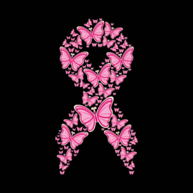 Pink Ribbon Breast Cancer Awareness Butterfly Pink Ribbon Breast