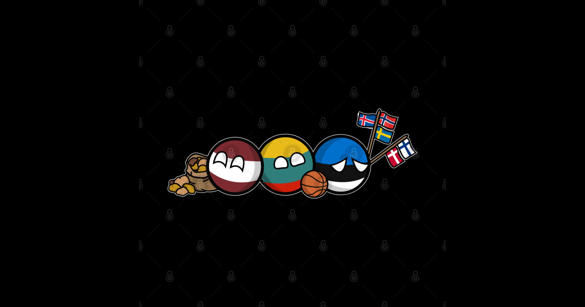 Polandball - Baltic Family Portrait - Polandball - Sticker | TeePublic