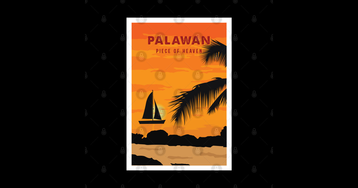 Palawan sunset - Palawan - T-Shirt | TeePublic