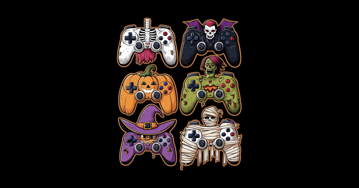 Halloween Skeleton Zombie Mummy Gaming Controllers gift for men women ...