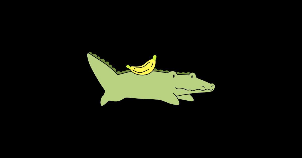 Banana Alligator - Alligator - Sticker | TeePublic