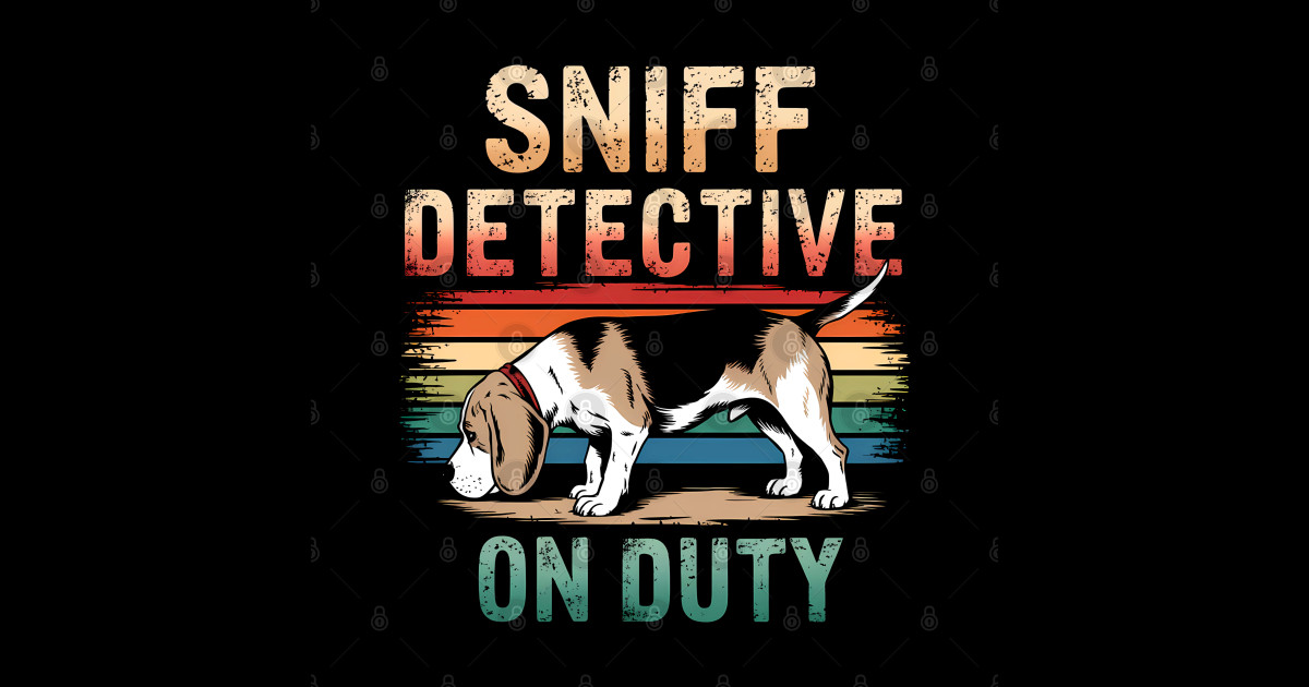 Beagle Sniff Detective Retro Dog - Sniffing Dog - Posters and Art ...