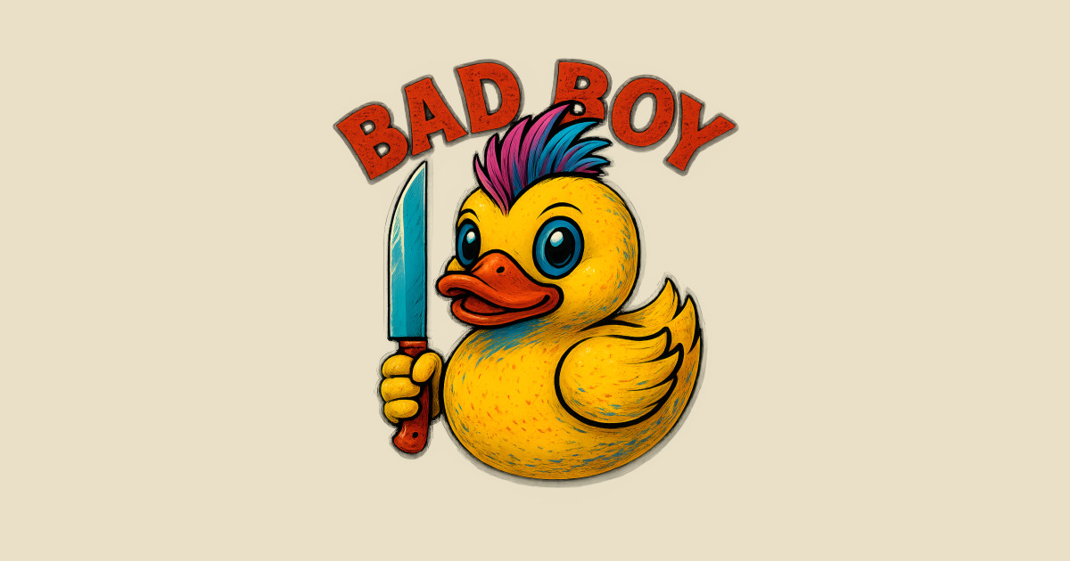 a funny duck bad boy - Duck - T-Shirt | TeePublic