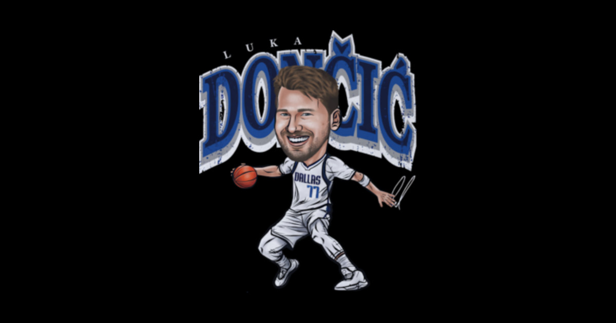 Luka Doncic Dallas Cartoon - Luka Doncic - Magnet | TeePublic