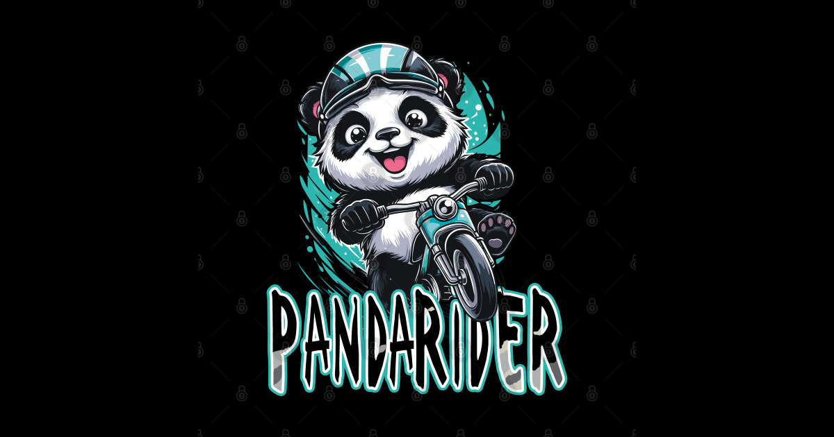 Meet PandaRider - The Smiling Panda on Wheels - Panda - Tapestry ...