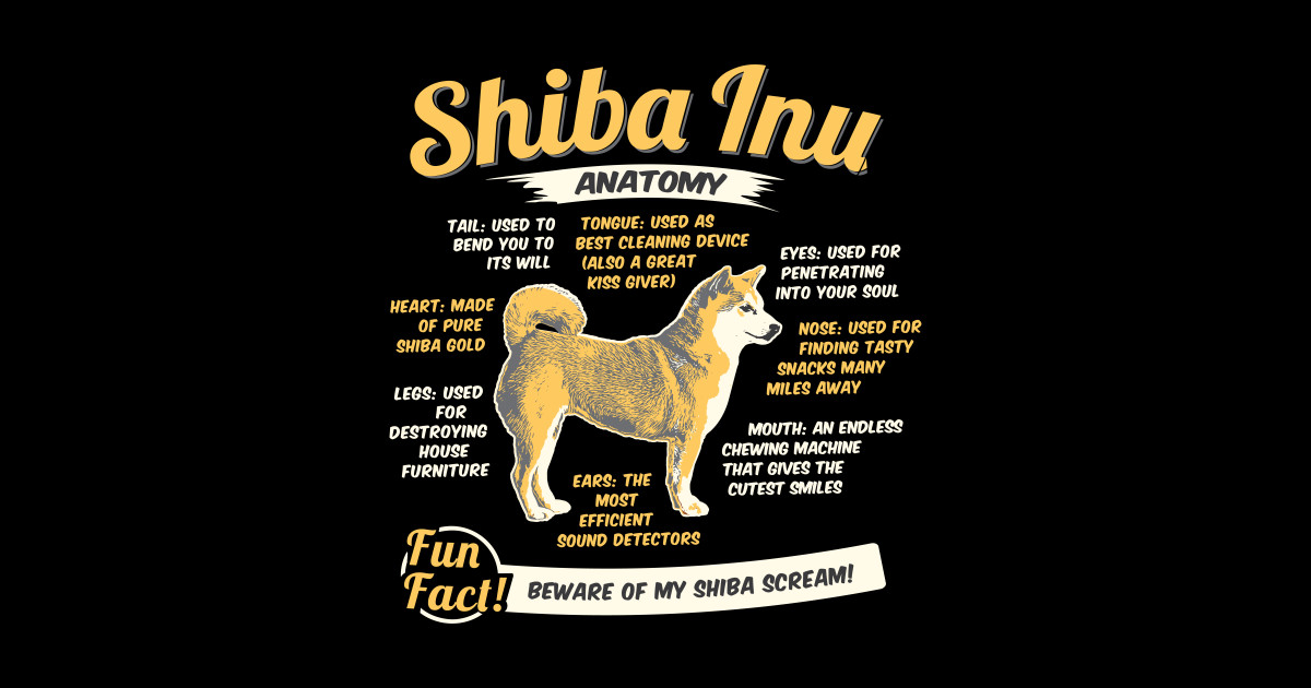 Anatomy of a Shiba Inu - Shiba Inu - Posters and Art Prints | TeePublic