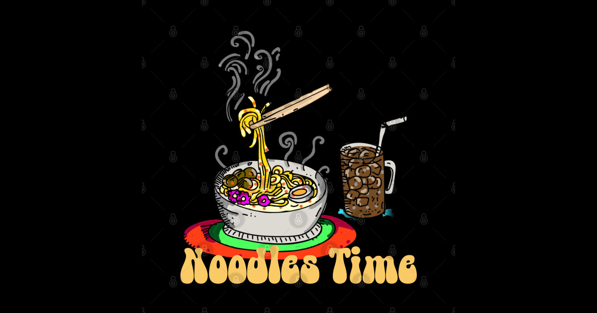 Delicious Noodle and Iced Tea - Noodles Lover - Sticker | TeePublic