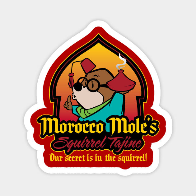 Morocco Mole's Squirrel Tajine - Hanna Barbera - Magnet | TeePublic