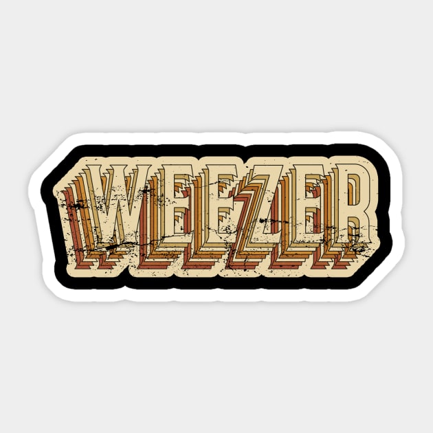 Weezer Vintage Typography - Vintage - Sticker | TeePublic
