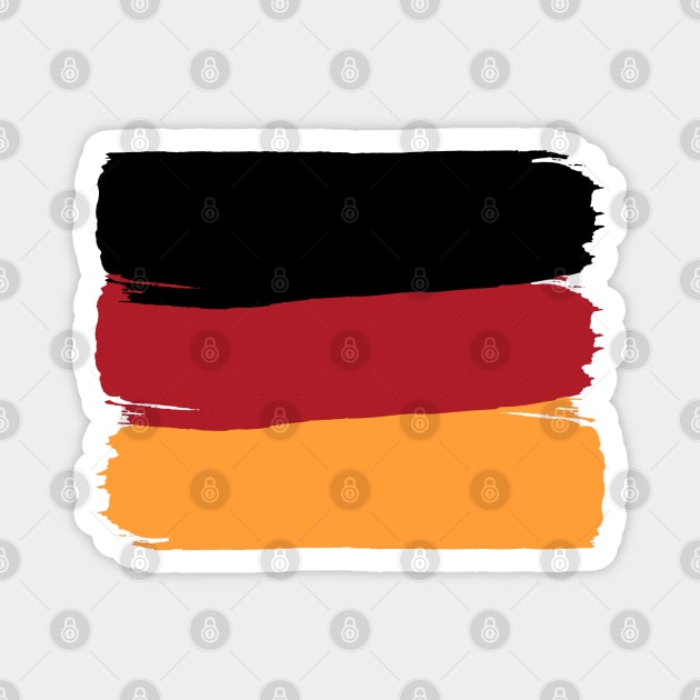 Painted Style German Flag - German Flag - Magnet | TeePublic