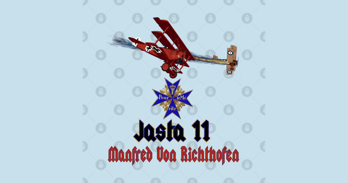 Red Baron - Blue Max - Front and Back - Red Baron - T-Shirt | TeePublic