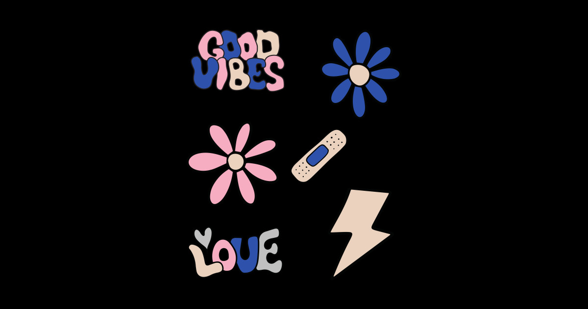 Retro Flower Power Funky Good Vibes and Love - Retro Flower Power ...