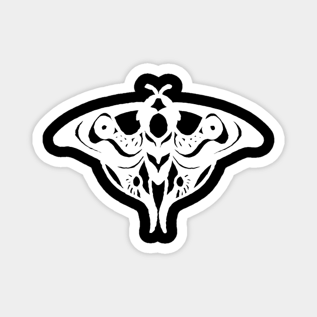 New Ellie's Moth Real Tattoo (White) - The Last Of Us - Magnet | TeePublic