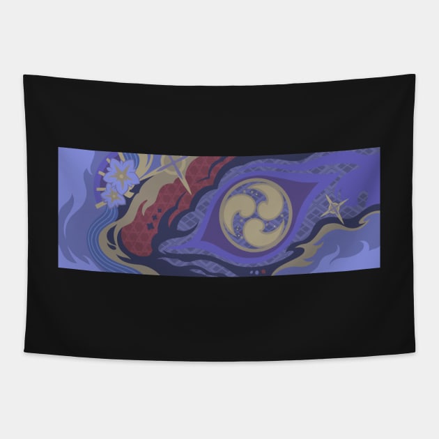 GENSHIN IMPACT RAIDEN SHOGUN BANNER - Raiden Shogun - Tapestry | TeePublic