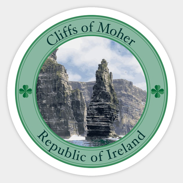 Cliffs of Moher, Ireland - Ireland - Sticker | TeePublic