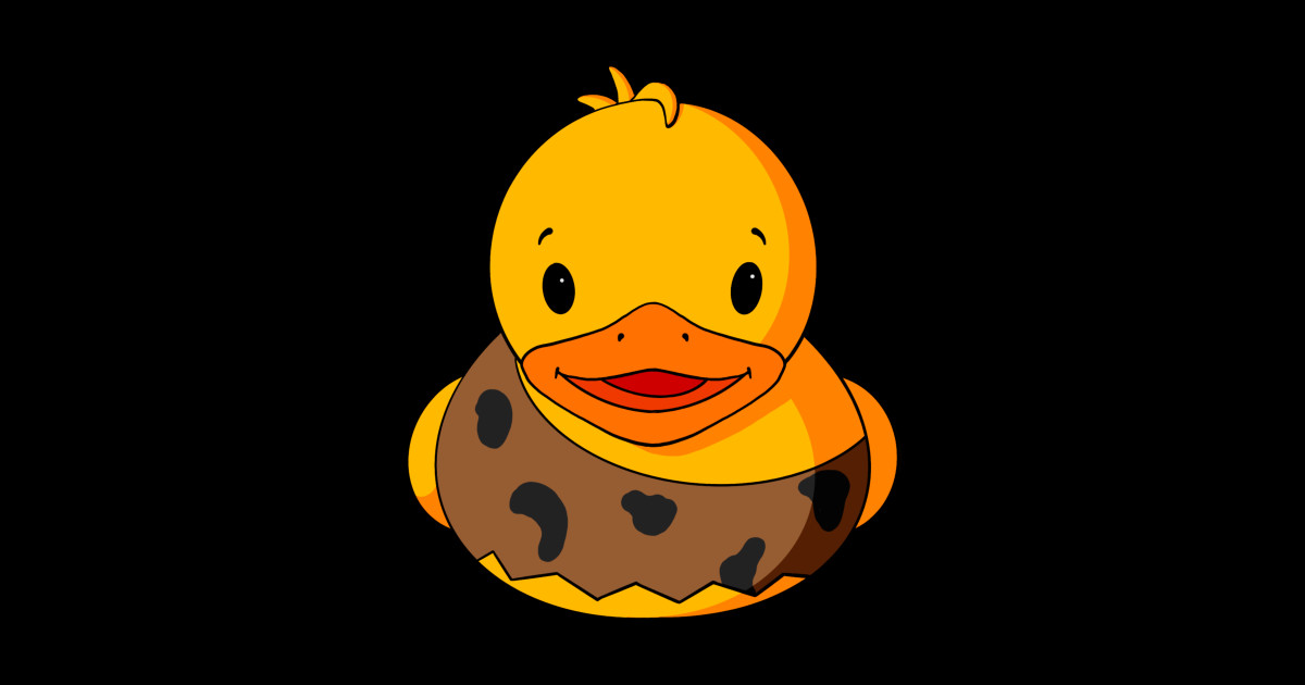 Caveman Rubber Duck - Leopard Print - Sticker | TeePublic