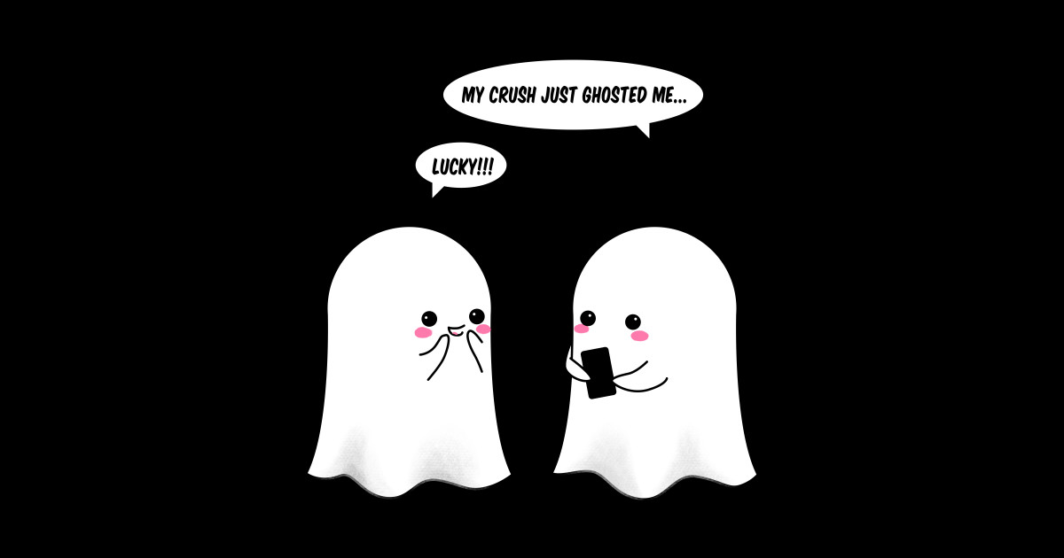 Ghosted - Funny Ghost Halloween - Sticker | TeePublic