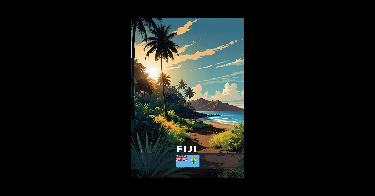 Fiji Travel - Fiji - Sticker | TeePublic