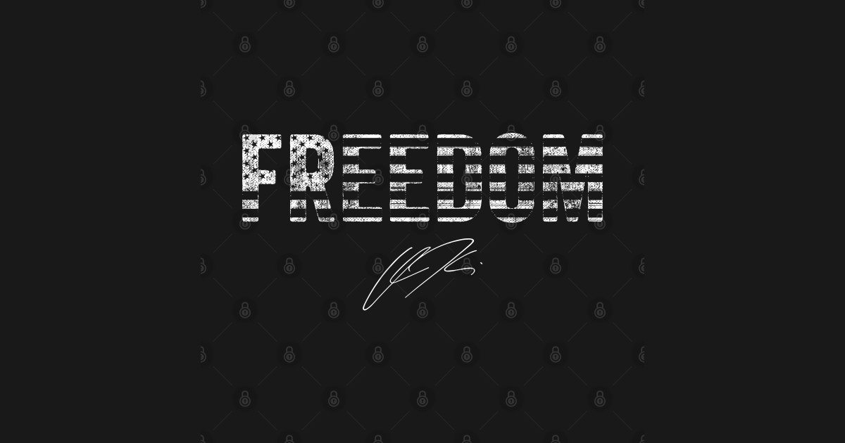 Freedom Charlie- Kirk Signature - Freedom - Long Sleeve T-Shirt | TeePublic