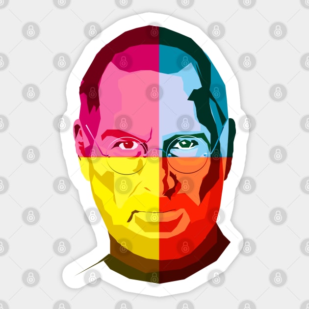 Steve Jobs portrait - Steve Jobs Portrait - Sticker | TeePublic