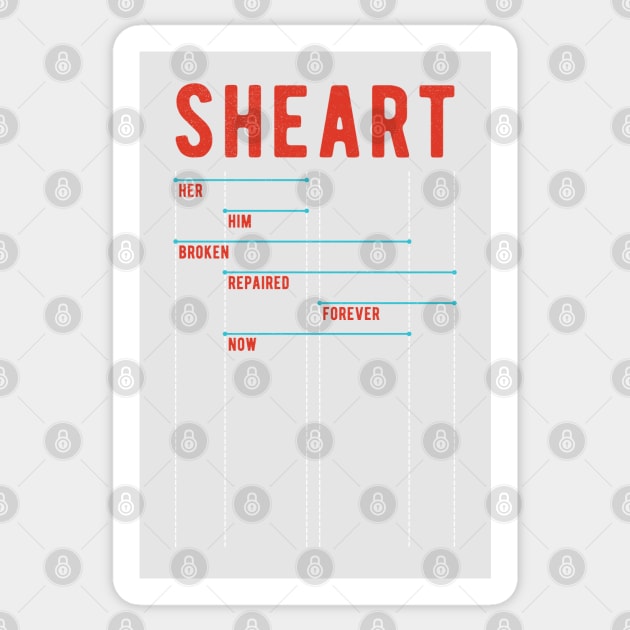 Shear Heart Attack - Love - Sticker | TeePublic