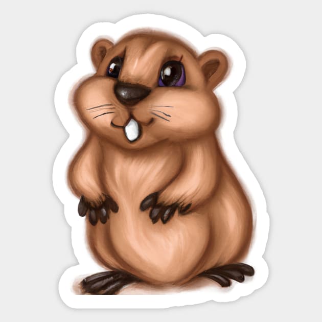Cute Gopher Drawing - Gopher - Sticker | TeePublic
