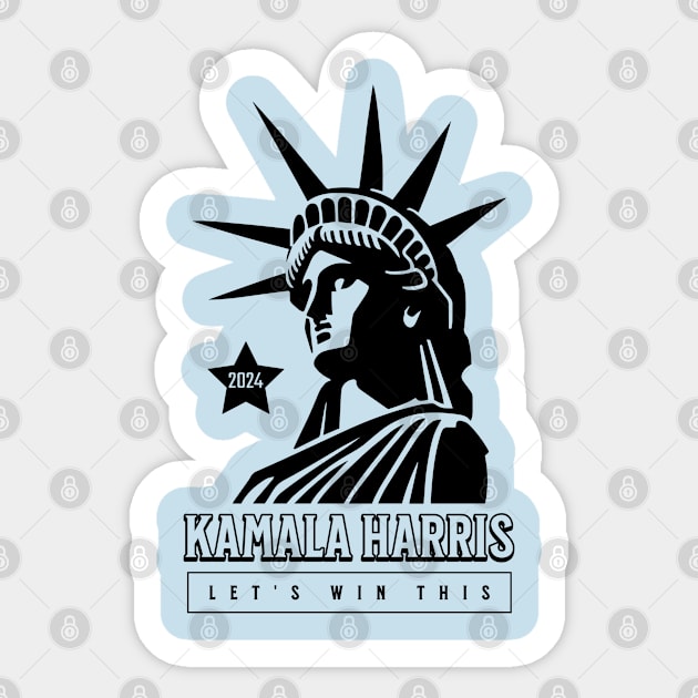 Kamala harris lets win this - Kamala Harris - Sticker | TeePublic