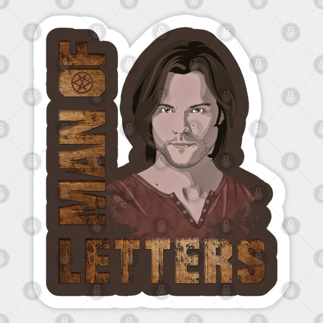 Man of Letters Sam Winchester - Men Of Letters - Sticker | TeePublic