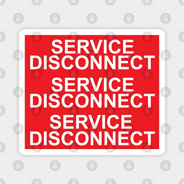 Electric Service Disconnect Labels - Service Disconnect Label - Magnet ...