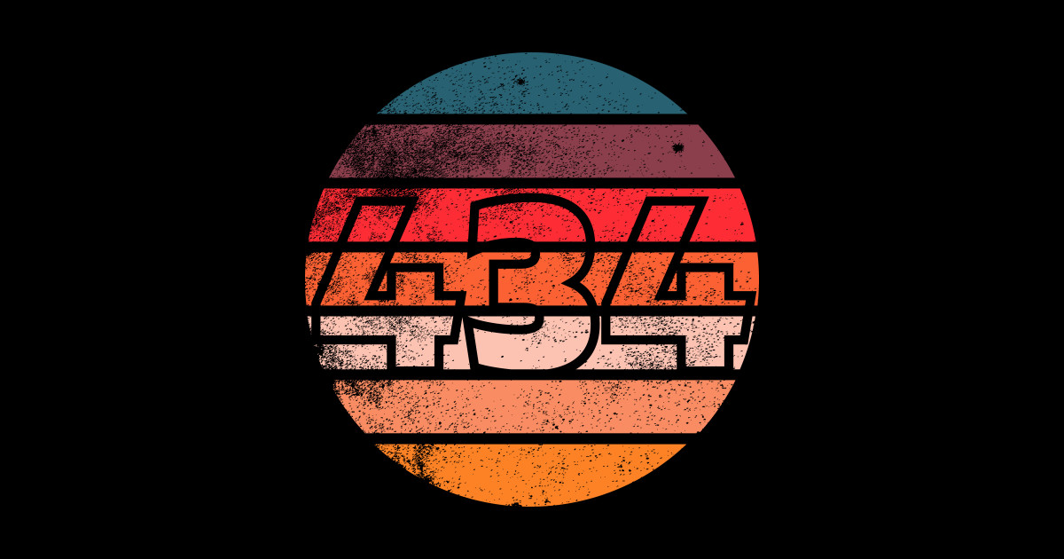 Vintage Sunset 434 Area Code T-Shirt - 434 Area Code - Sticker | TeePublic