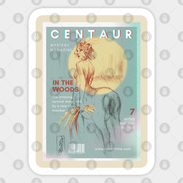 Centaur Magazine Cover – Light Fantasy Design - Centaur - Sticker ...