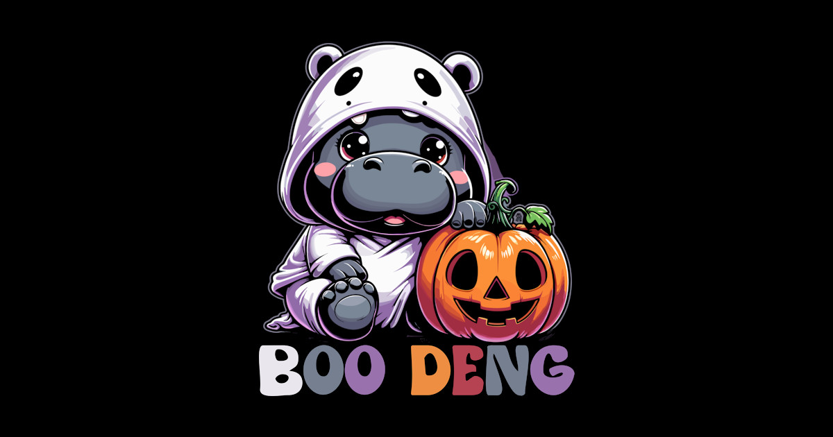 Halloween Moo Deng Baby Hippo Boo Deng - Boo Deng - Magnet | TeePublic
