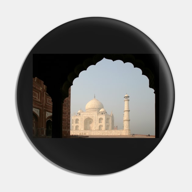 Taj Mahal, famous mausoleum in India - Taj - Pin | TeePublic
