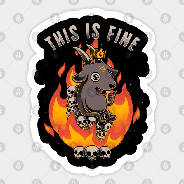 Fire Demon Meme Fine - Internet Meme - Sticker | TeePublic