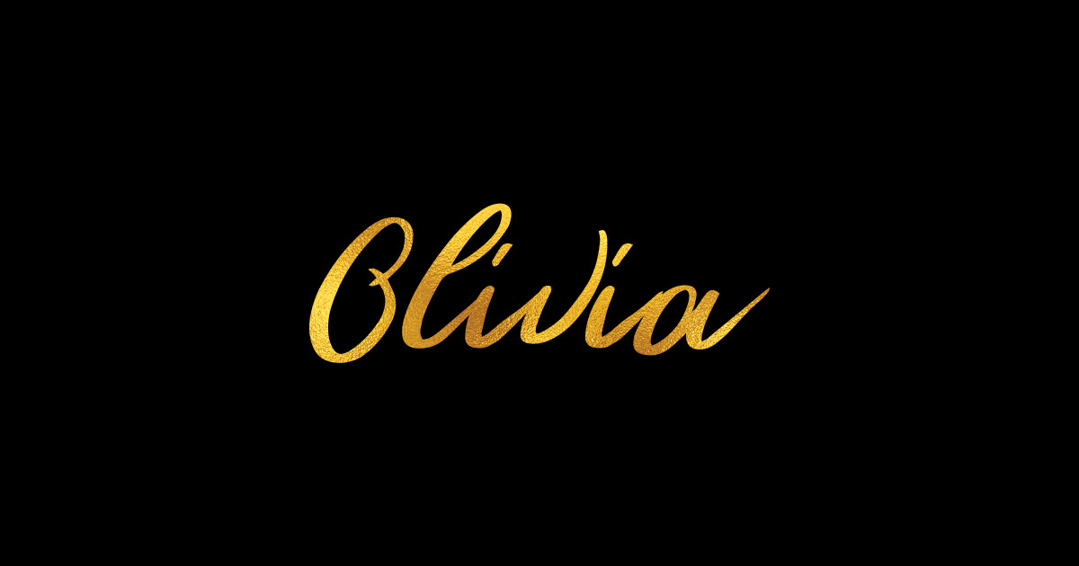 Olivia Name Hand Lettering in Faux Gold Letters - Olivia - Sticker ...
