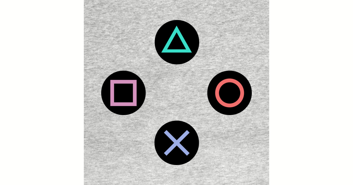 Play with Playstation Controller Buttons - Sony Playstation - Sticker ...